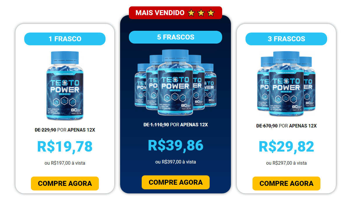 TESTO POWER CAPS BULA – Fórmula, Composição → (Comprar)